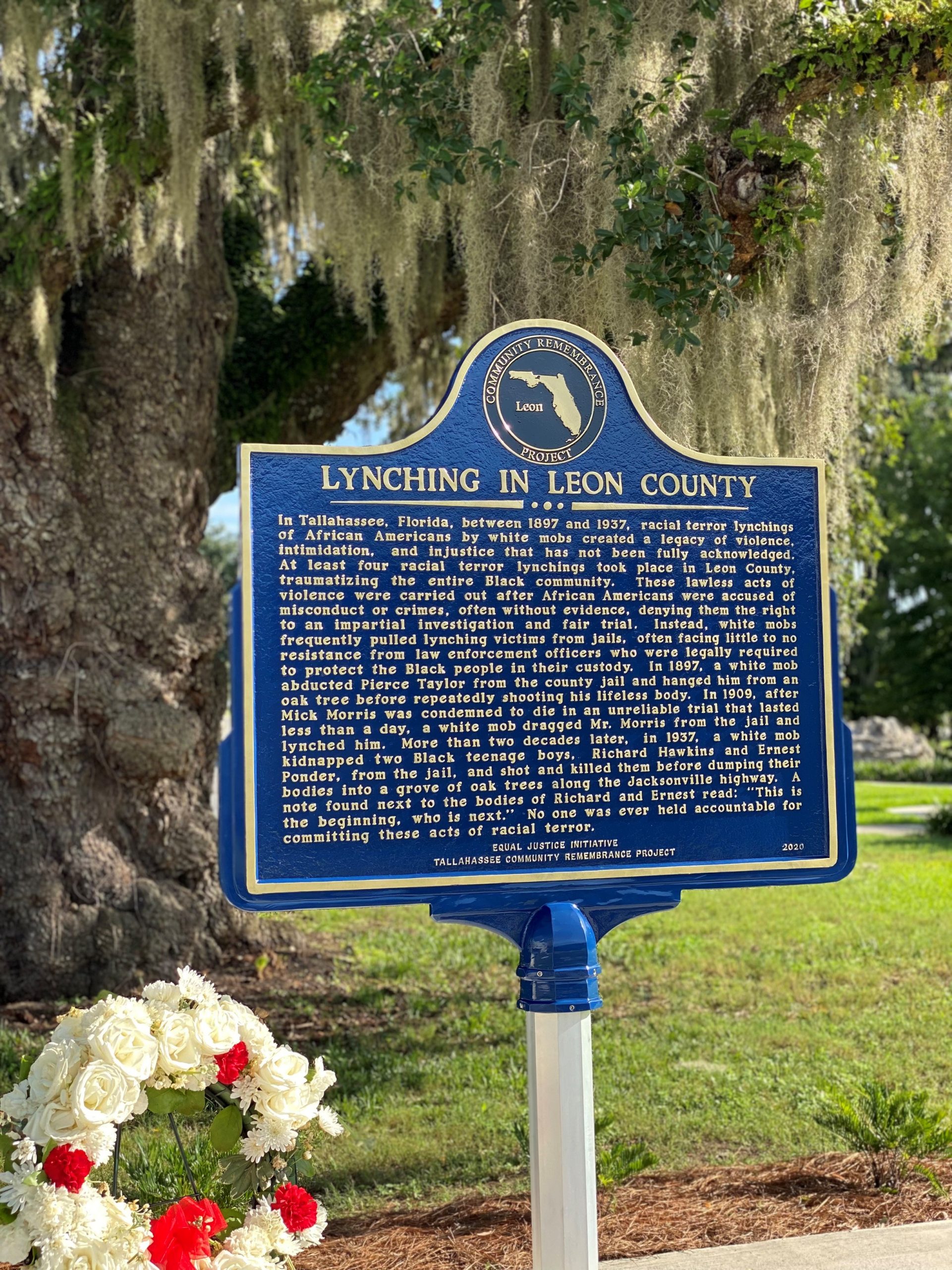 Lynching Historical Marker at Cascades Park • Visit Tallahassee